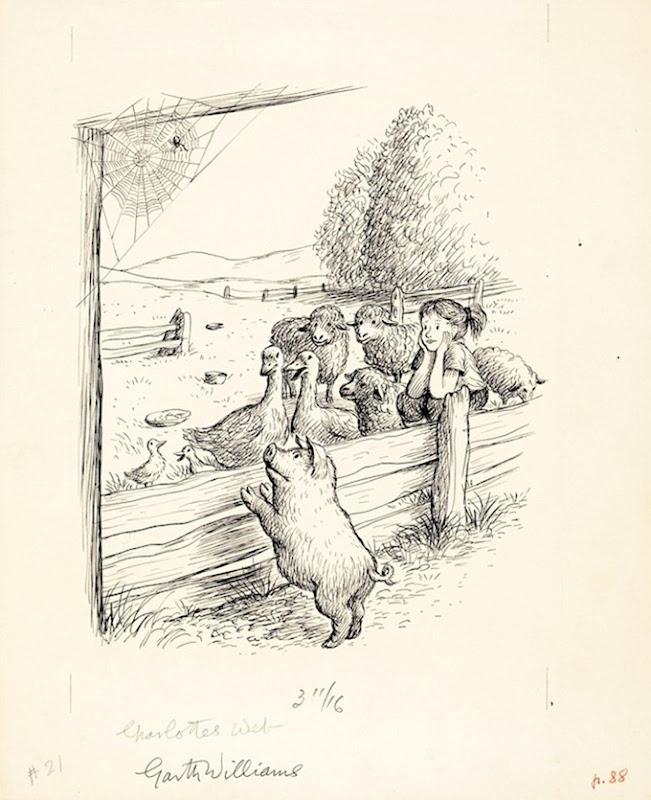 Max Weber Blog's: Original Illustrations of Charlotte's Web